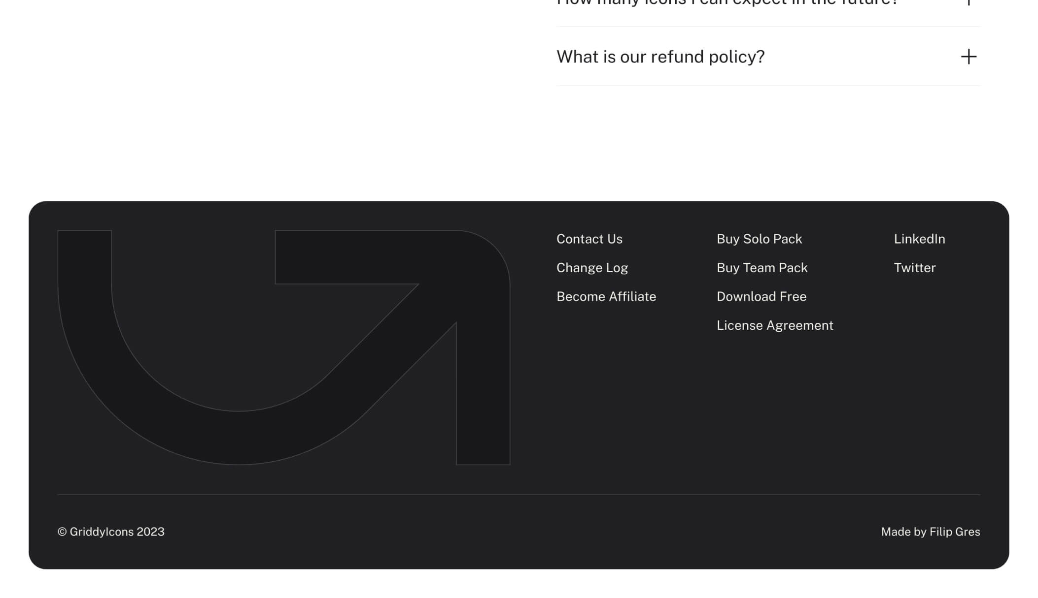 Footer Griddy Icons